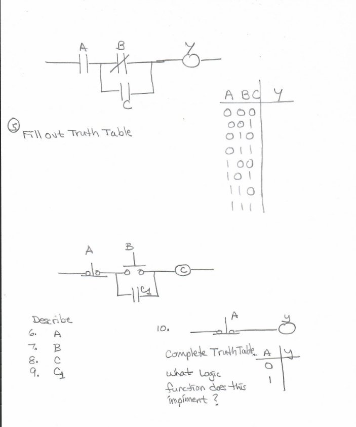 Solved (5) Fill out Truth Table | Chegg.com