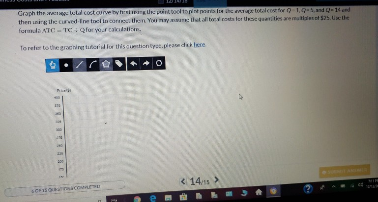 Solved The total fixed cost,total variable cost, and total | Chegg.com