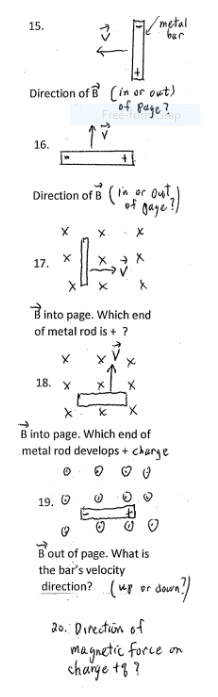 Solved 15. ber Direction of B(in or out) Free Paje? 16. | Chegg.com