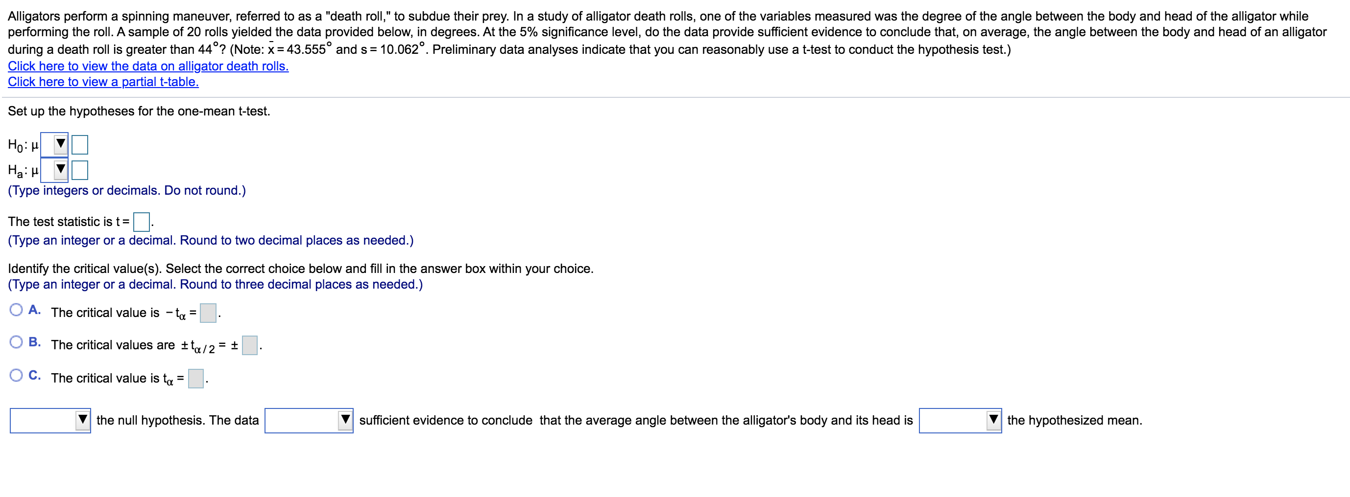 Solved Alligators perform a spinning maneuver, referred to | Chegg.com