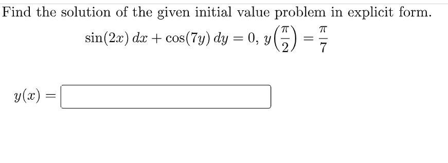 Solved Find the solution of the given initial value problem | Chegg.com
