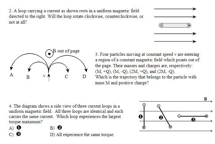 Solved 2. A loop carrying a current as shown rests in a | Chegg.com