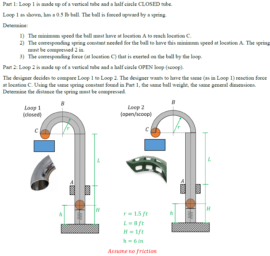 Solved Part 1: Loop 1 is made up of a vertical tube and a | Chegg.com