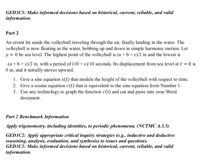 Solve the following if a= 9 , b= 0 and c= 9 for both | Chegg.com