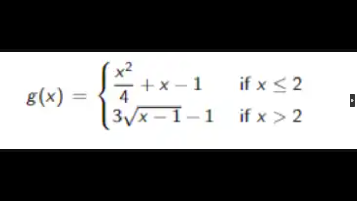 Solved A piecewise defined function g is given by the | Chegg.com
