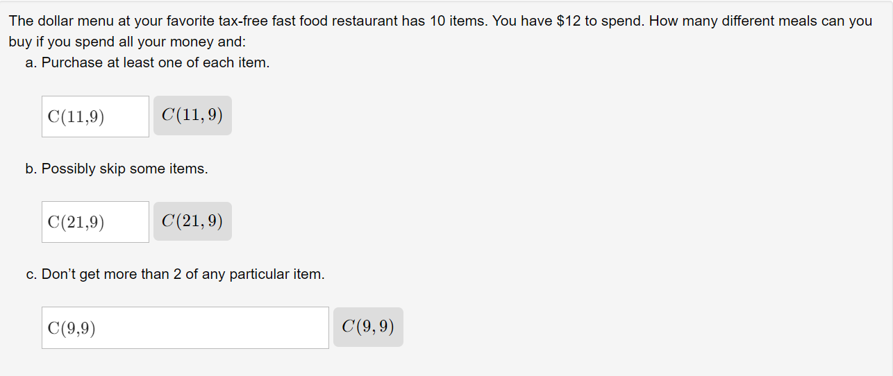 Solved The dollar menu at your favorite tax-free fast food | Chegg.com