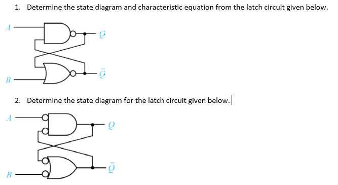 Solved 1. Determine the state diagram and characteristic | Chegg.com