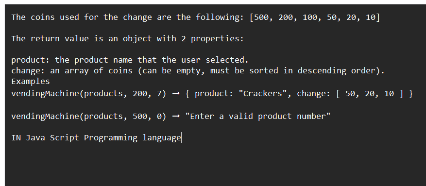 Solved The coins used for the change are the following: | Chegg.com