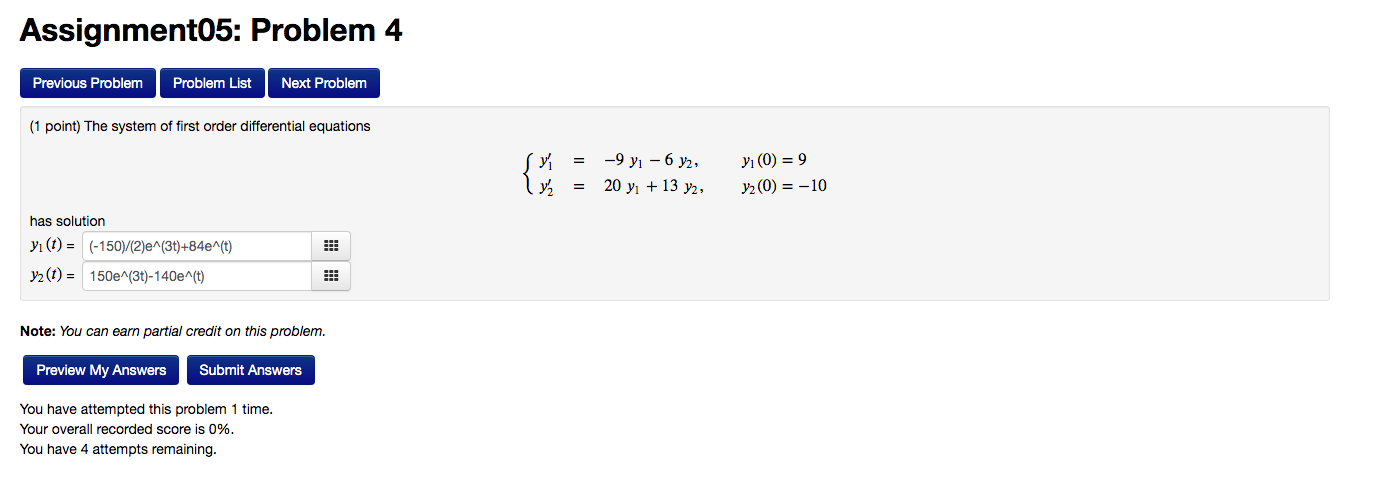 Solved Assignment05 Problem 4 Problem List Next Problem 9609