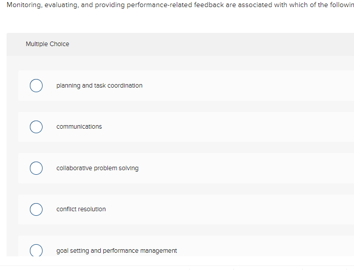 Solved onitoring, evaluating, and providing | Chegg.com