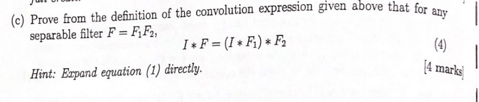A2. Consider an input image I[i,j] and an m×n filter | Chegg.com