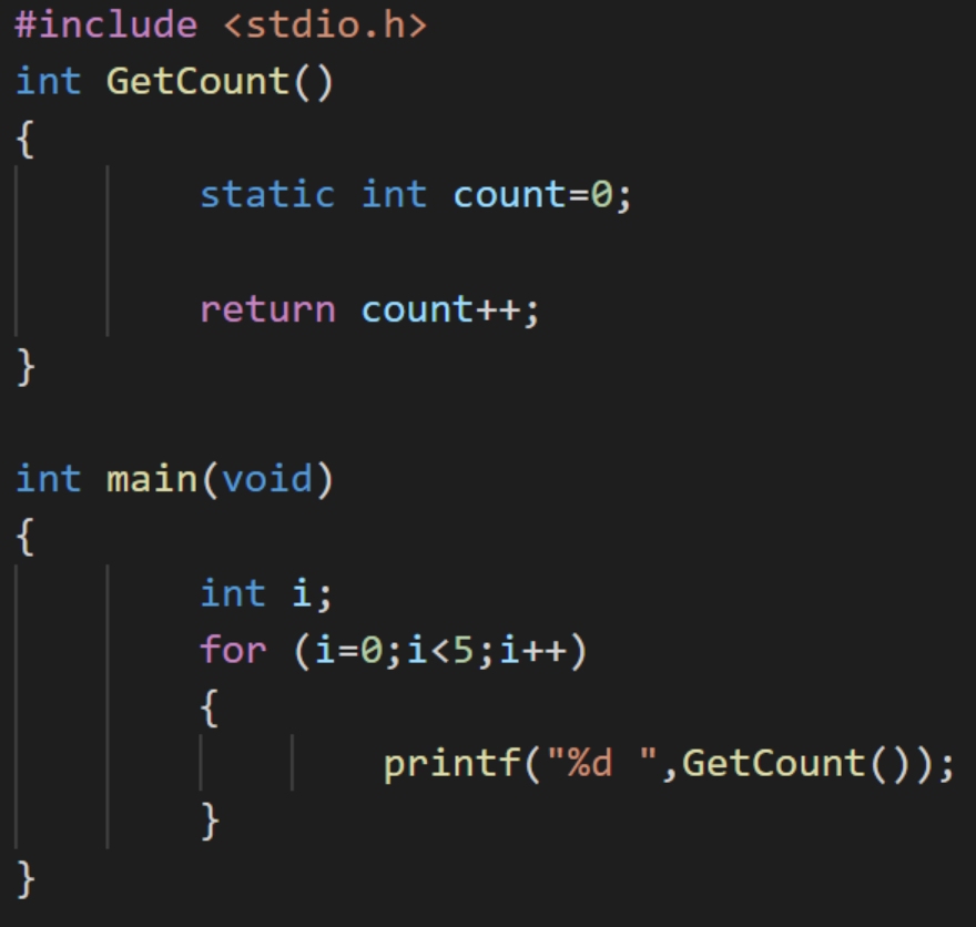 Solved Why does this print 0 1 2 3 4? What does the static | Chegg.com