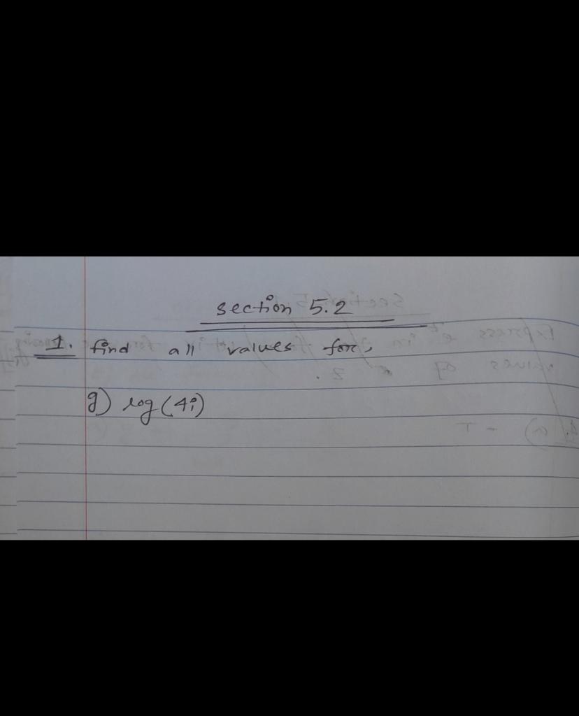 Solved section 5.2 to 1. find 3279 values for log (49) | Chegg.com