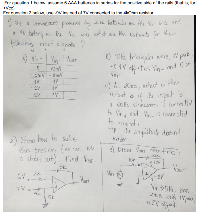Solved For question 1 below, assume 6 AAA batteries in | Chegg.com