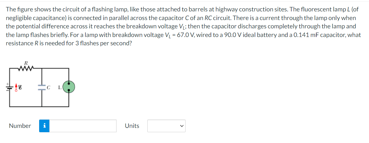 Solved The figure shows the circuit of a flashing lamp, like | Chegg.com