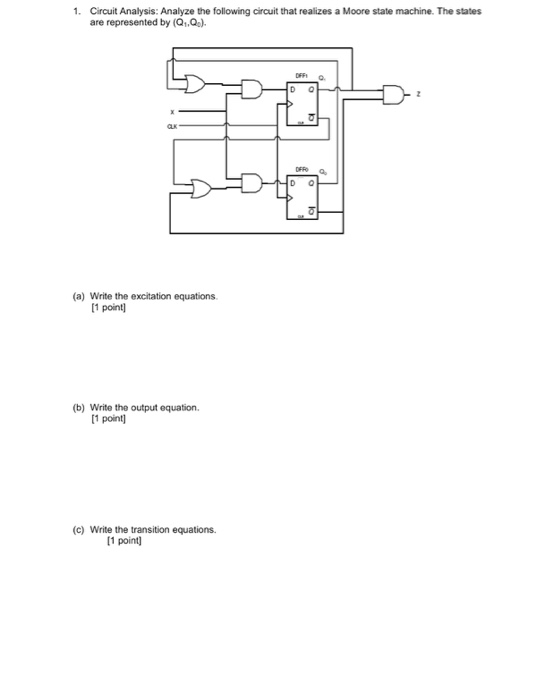 Solved 1. Circuit Analysis: Analyze the following circuit | Chegg.com