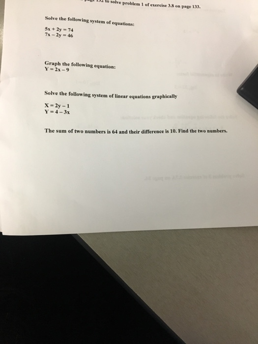 Solved 1 lo solve problem 1 of exercise 3.8 on page 133. | Chegg.com