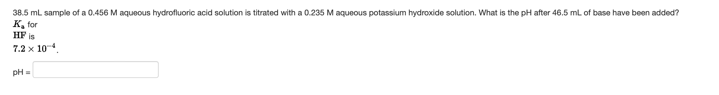 Solved A 1 liter solution contains 0.493M hydrofluoric acid | Chegg.com