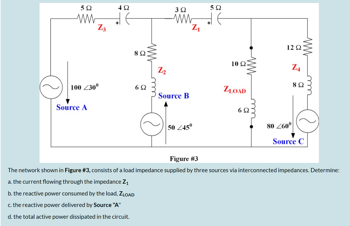 The network shown in Figure \#3, ﻿consists of a load | Chegg.com