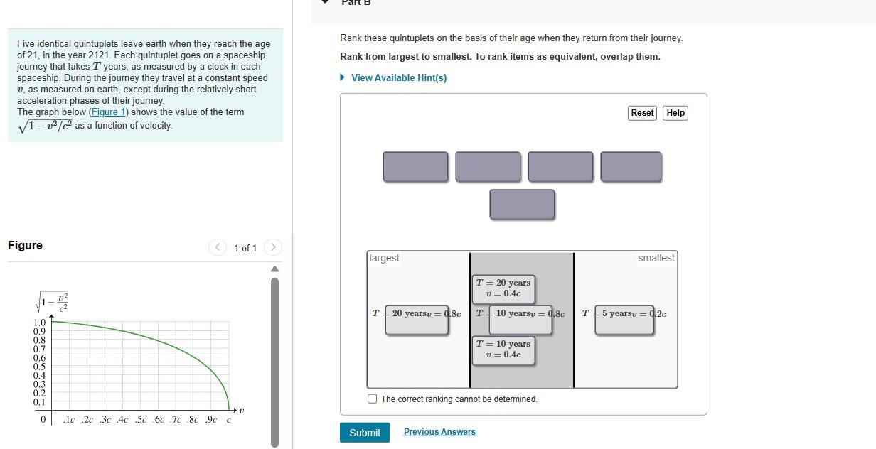 Solved Five identical quintuplets leave earth when they | Chegg.com