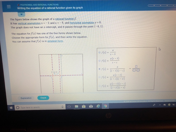 Solved POLYNOMIAL AND RATIONAL FUNCTIONS -writing the | Chegg.com