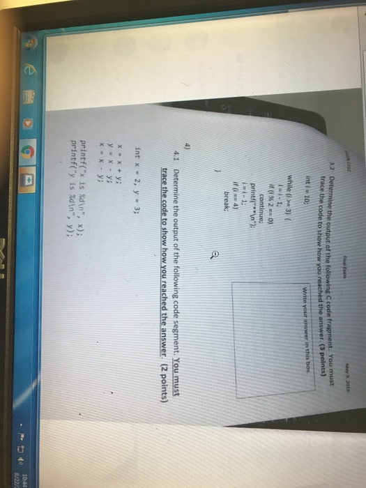 Solved Determine the output of the following C code | Chegg.com