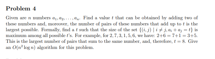 Solved For problems that ask for an Of(n)) algorithm for a | Chegg.com