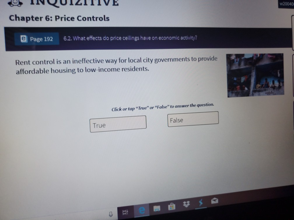 Solved W200401 U INQUIZITIVE Chapter 6: Price Controls e | Chegg.com