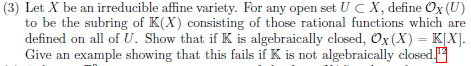 Here, O_x is called the structure sheaf or sheaf of | Chegg.com