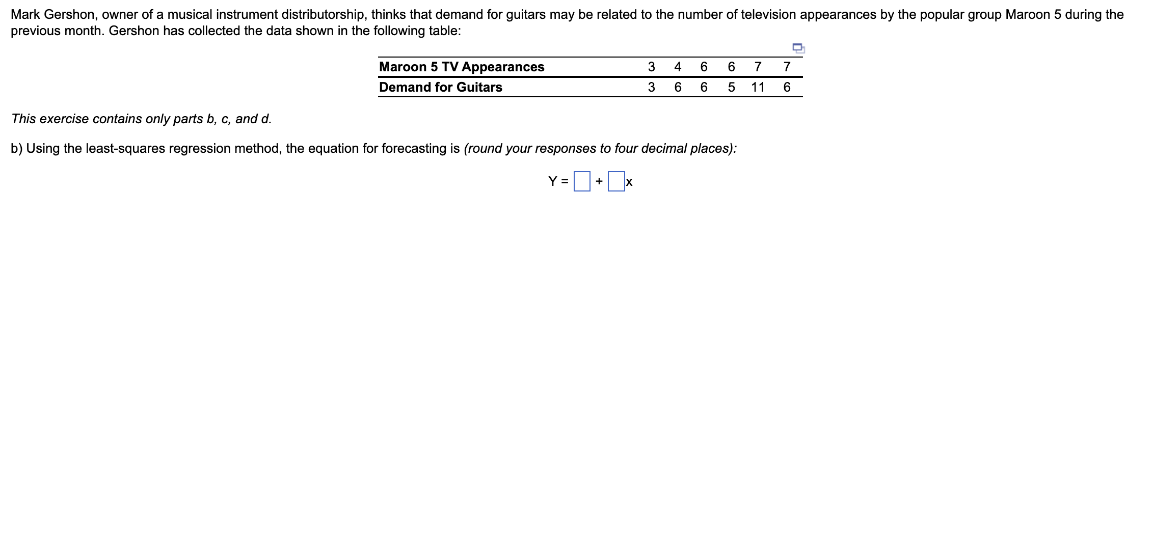 Solved This exercise contains only parts b,c, and d. b) | Chegg.com