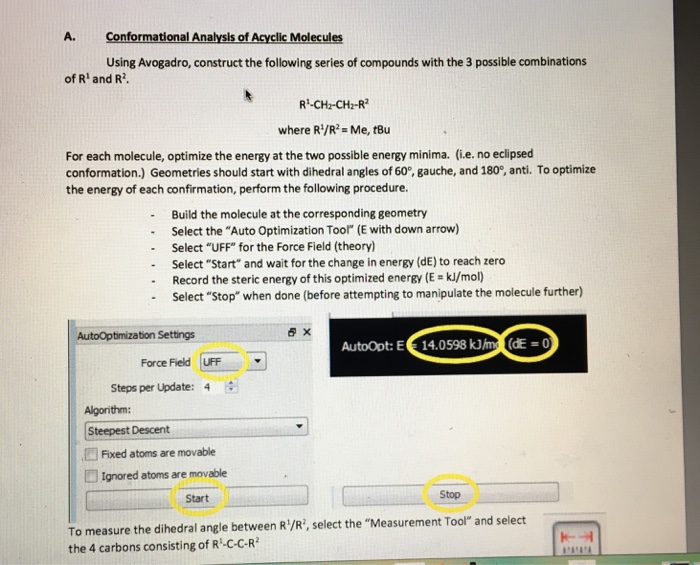 A. Conformational Analysis of Acyclic Molecules Using | Chegg.com