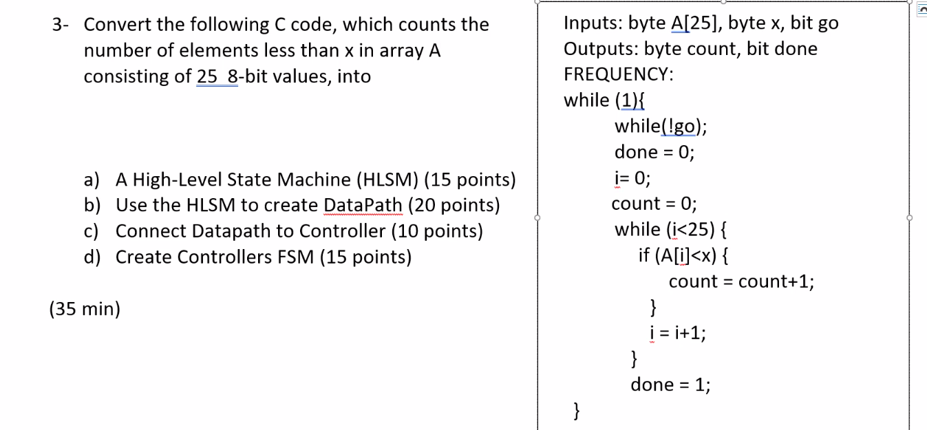 3- Convert the following C code, which counts the | Chegg.com