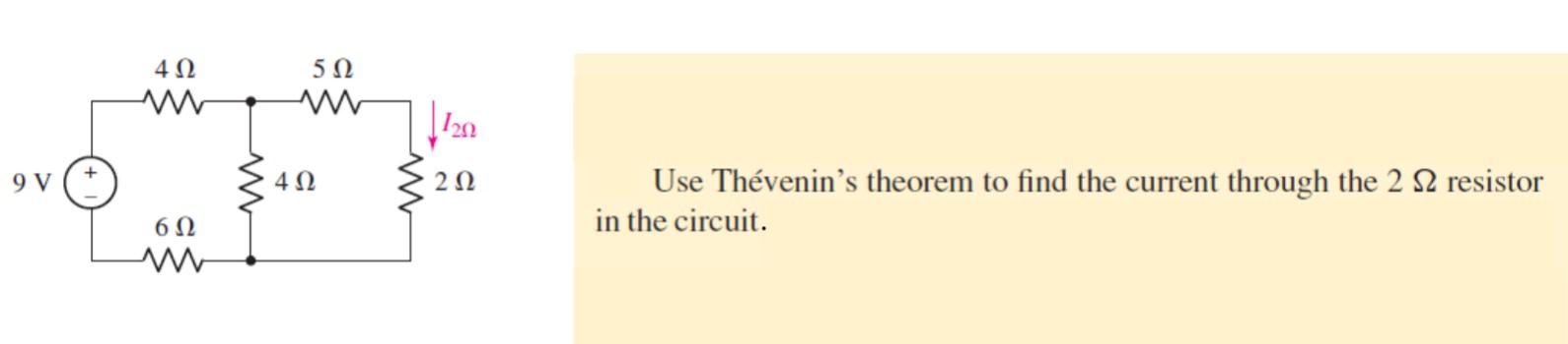 Solved Use Thévenin's theorem to find the current through | Chegg.com