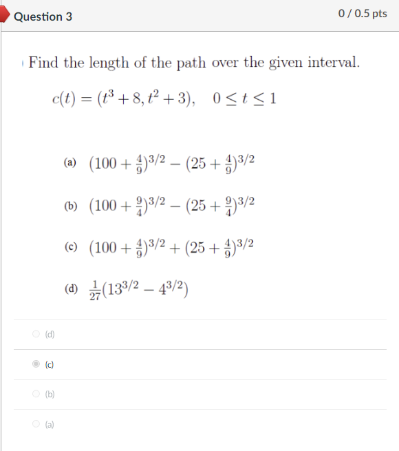 Solved Find the length of the path over the given interval. | Chegg.com