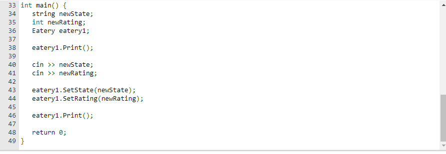 Solved Jump to level 1 Define a default constructor that | Chegg.com