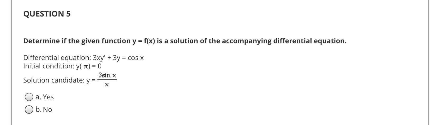 Solved QUESTION 3 Solve the initial value problem. ty + 4y = | Chegg.com