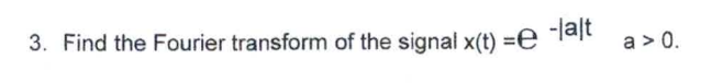 Solved 3. Find the Fourier transform of the signal | Chegg.com