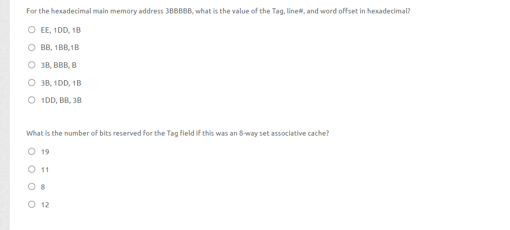 Solved A CPU with 22 address bits has a Level-1 cache with | Chegg.com