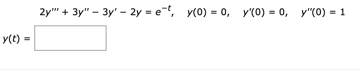 Solved Solve the following differential equation using | Chegg.com