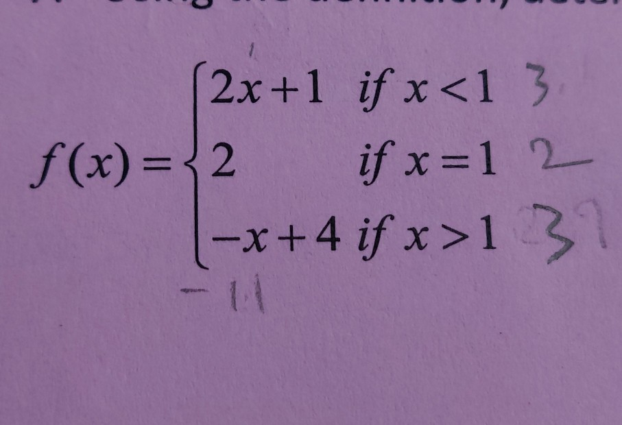 Solved (2x+1 if x 1 31 | Chegg.com