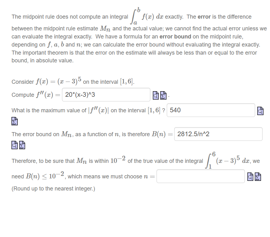 Solved The midpoint rule does not compute an integral | Chegg.com