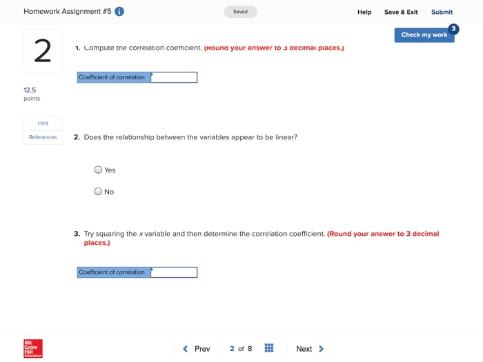 Solved Homework Assignment #5 0 Help Save & Exit Submit | Chegg.com