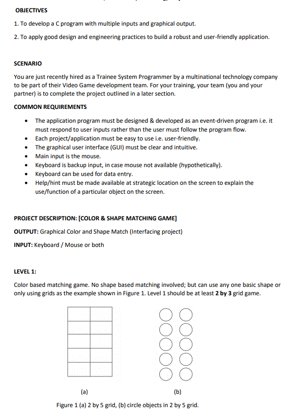 OBJECTIVES 1. To develop a C program with multiple | Chegg.com