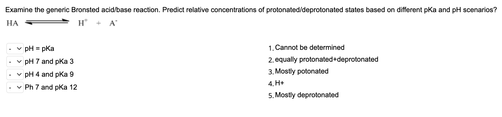 Solved Examine the generic Bronsted acid/base reaction. | Chegg.com
