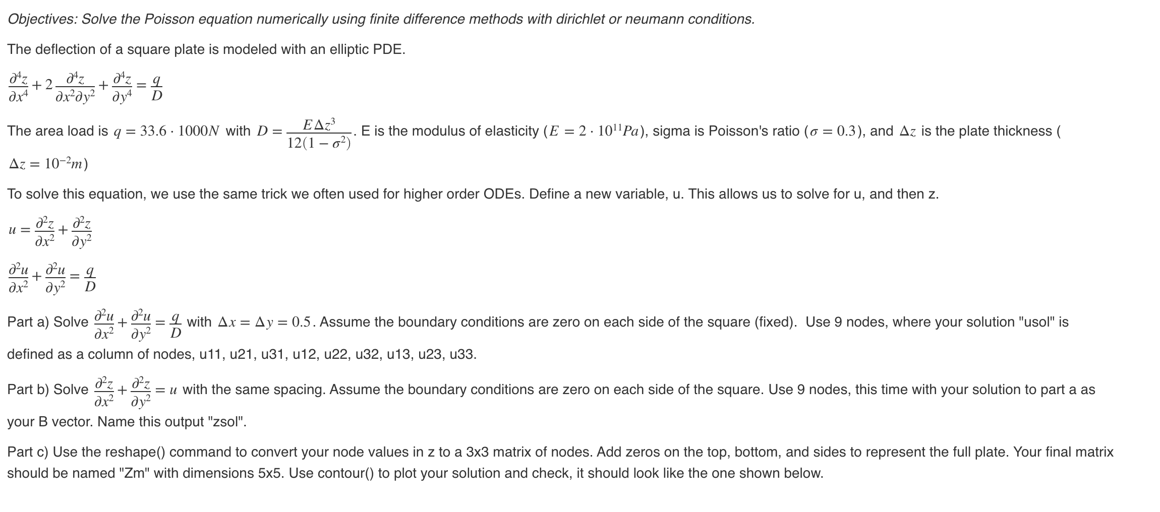Solved Objectives: Solve the Poisson equation numerically | Chegg.com