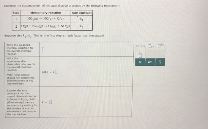 Solved Suppose the decomposition of nitrogen dioxide | Chegg.com