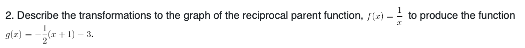 Solved to produce the function 1 2. Describe the | Chegg.com