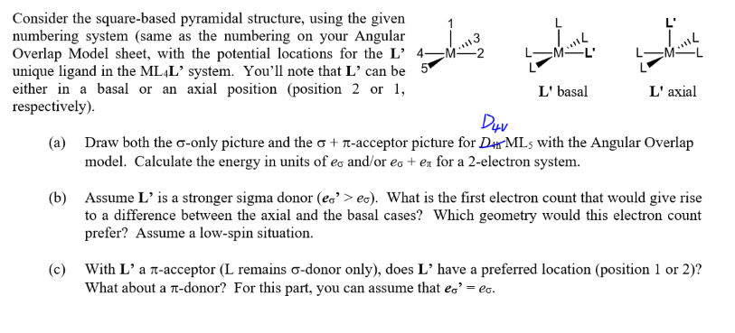 -2 Consider the square-based pyramidal structure, | Chegg.com