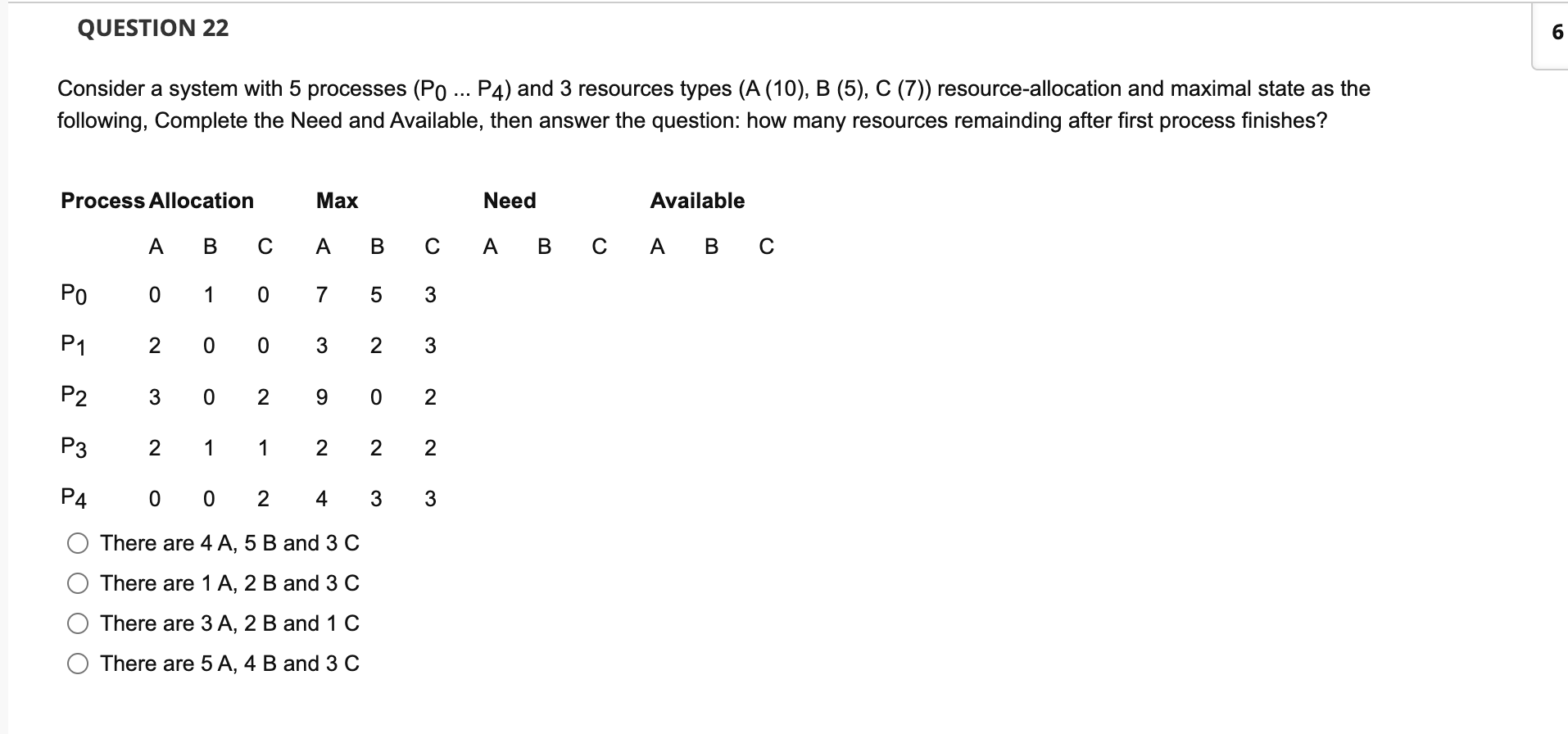 Solved Consider a system with 5 processes (P0…P4) and 3 | Chegg.com