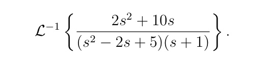 Solved Determine the inverse Laplace | Chegg.com
